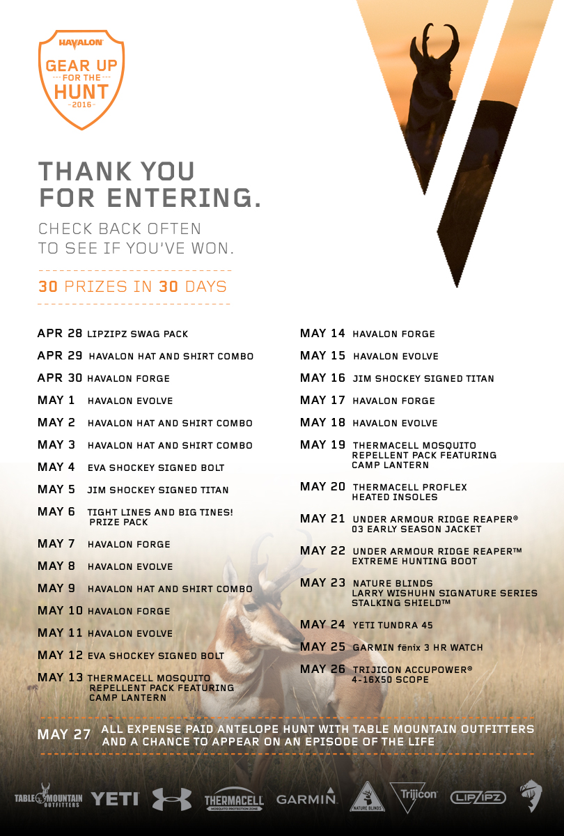 Havalon 2016 Gear Up For The Hunt Sweepstakes • Free Stuff Times Contests